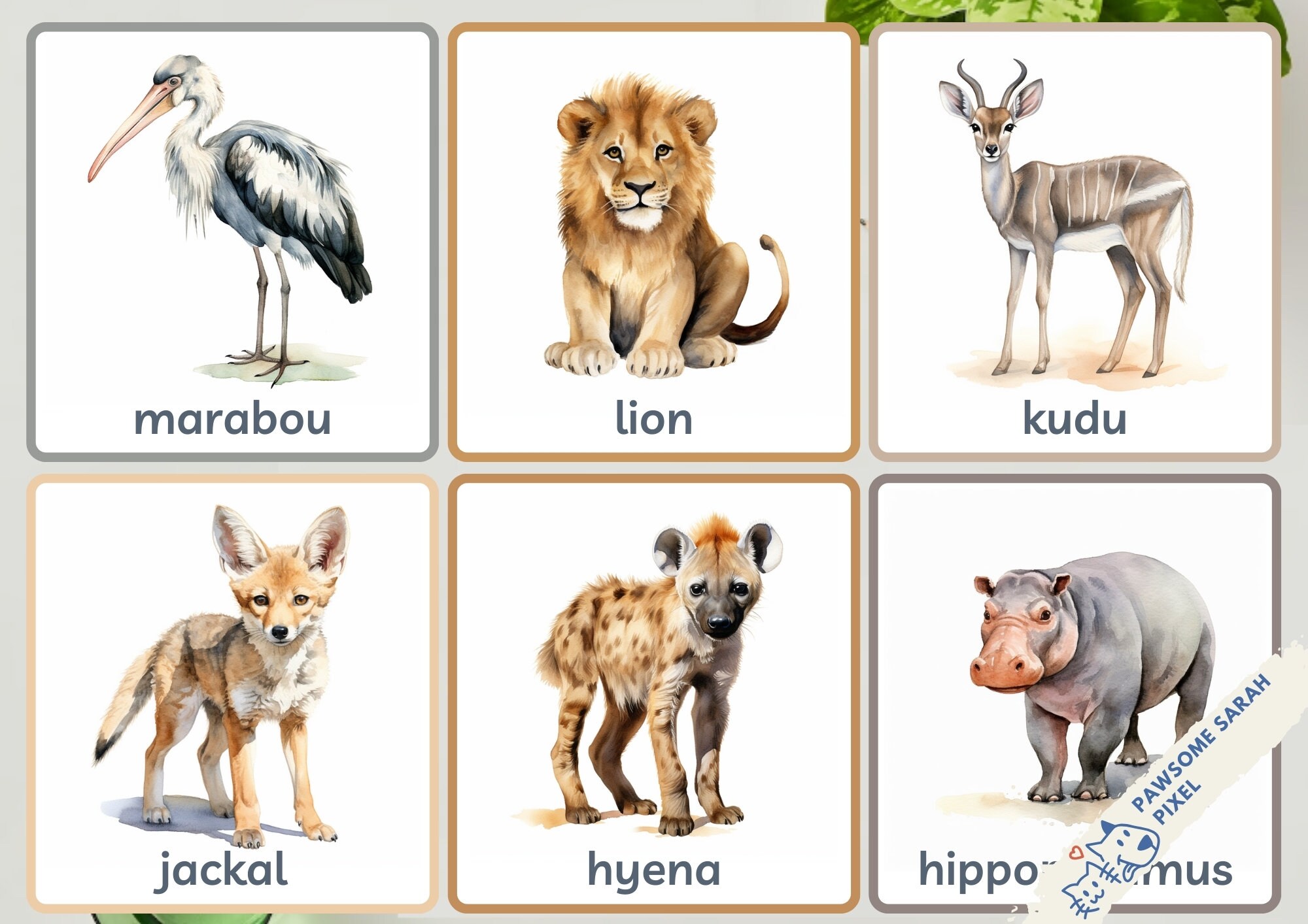 Printable Safari Animal, Classroom Decor, Toddlers Preschool Early ...