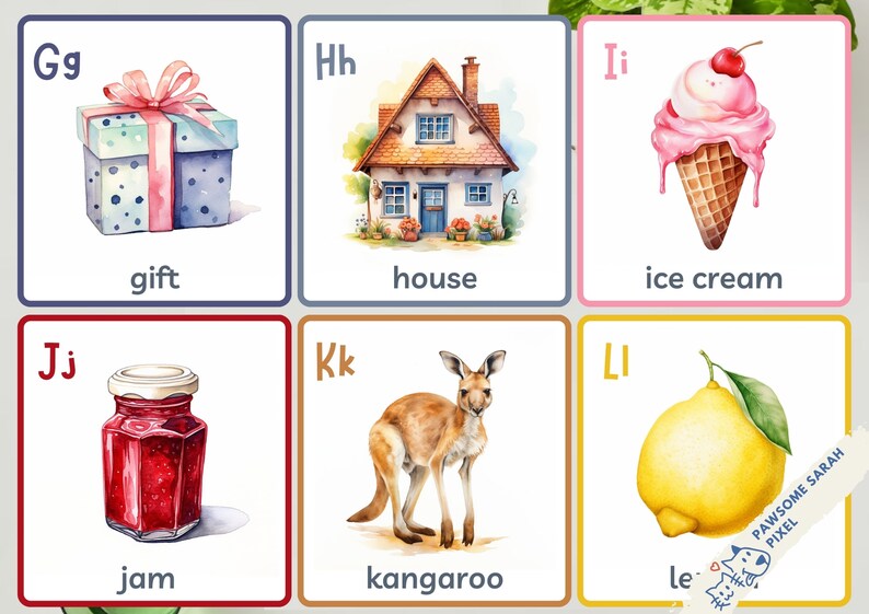 Printable Alphabet Flash Cards, Classroom Decor, Toddlers Preschool ...
