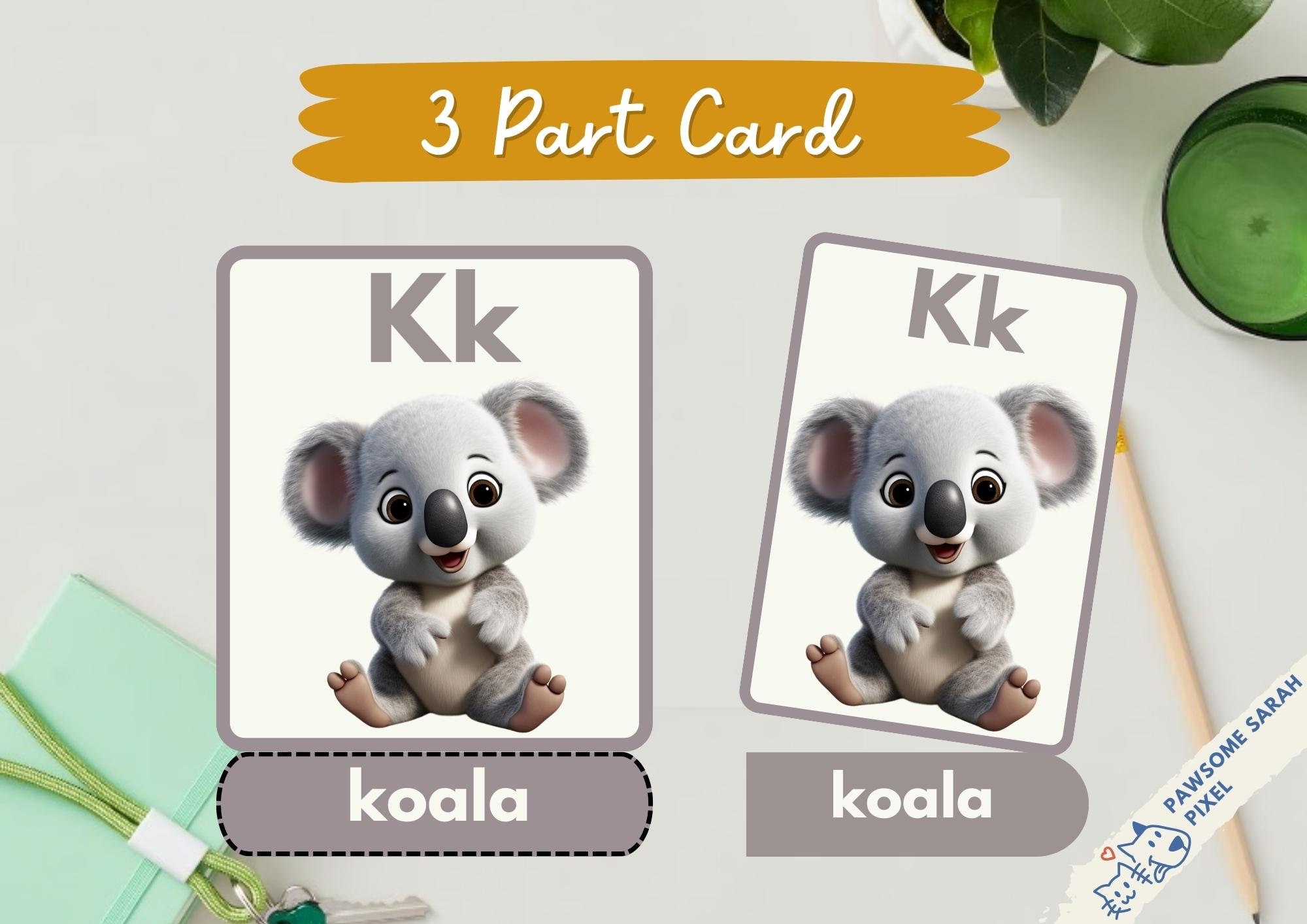 Printable Animals Alphabet Flash Cards, Classroom Decor, Toddlers ...