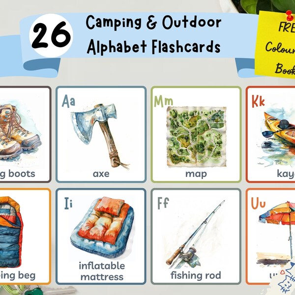 Camping Alphabet - Etsy