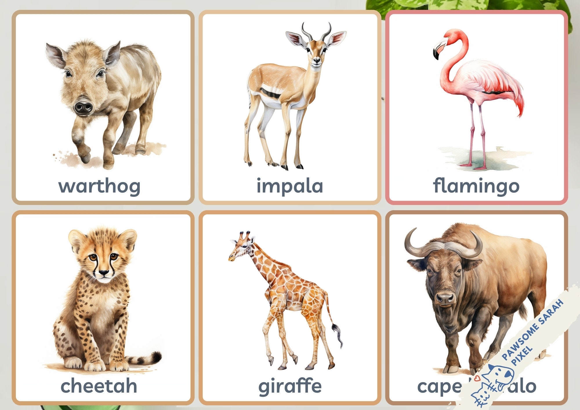 Printable Safari Animal, Classroom Decor, Toddlers Preschool Early ...