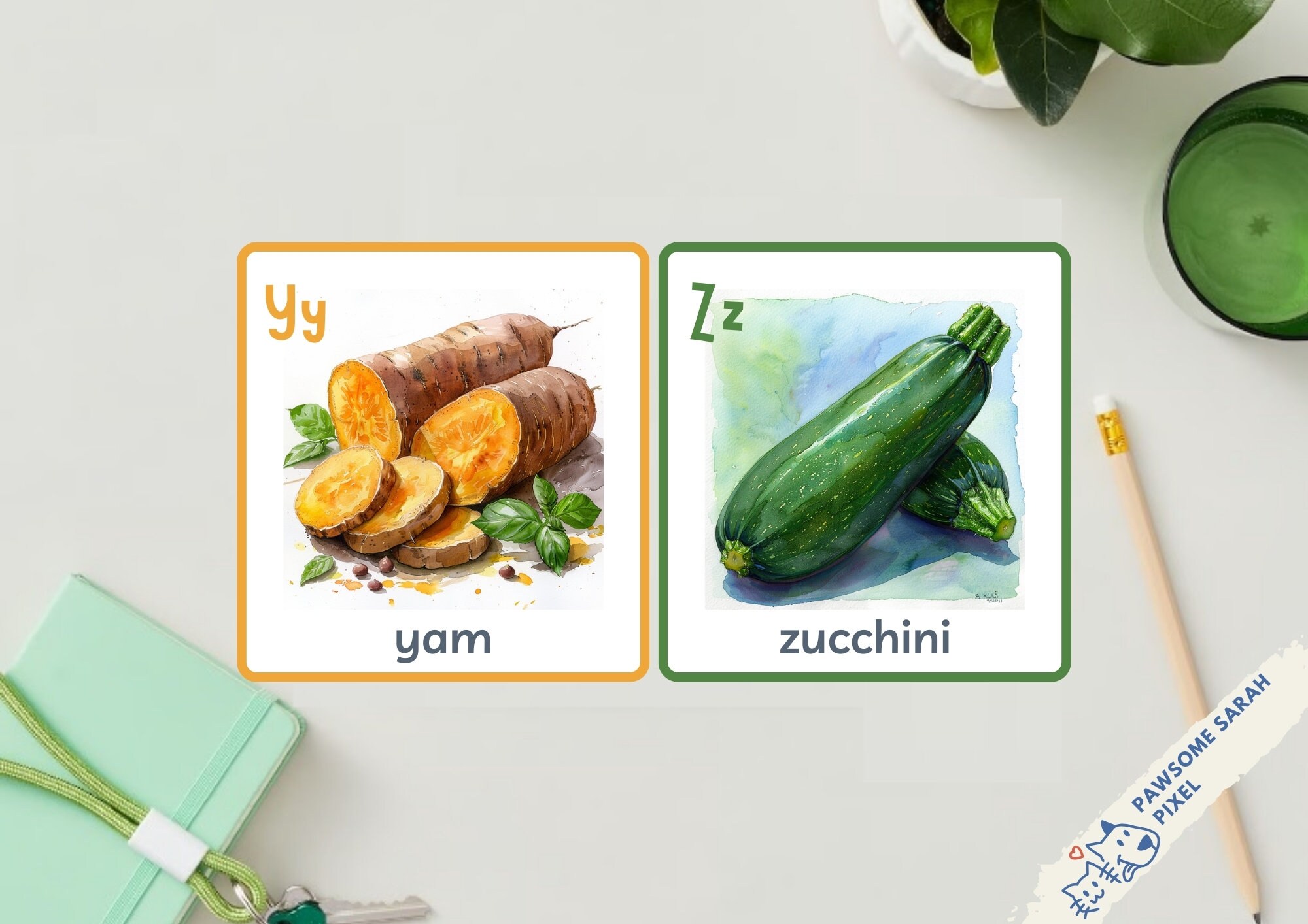 Printable Garden Alphabet Flashcards, Classroom Decor,toddlers ...