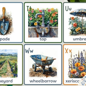 Printable Garden Alphabet Flashcards, Classroom Decor,toddlers ...