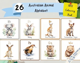 Australian Animal Alphabet - Etsy Australia