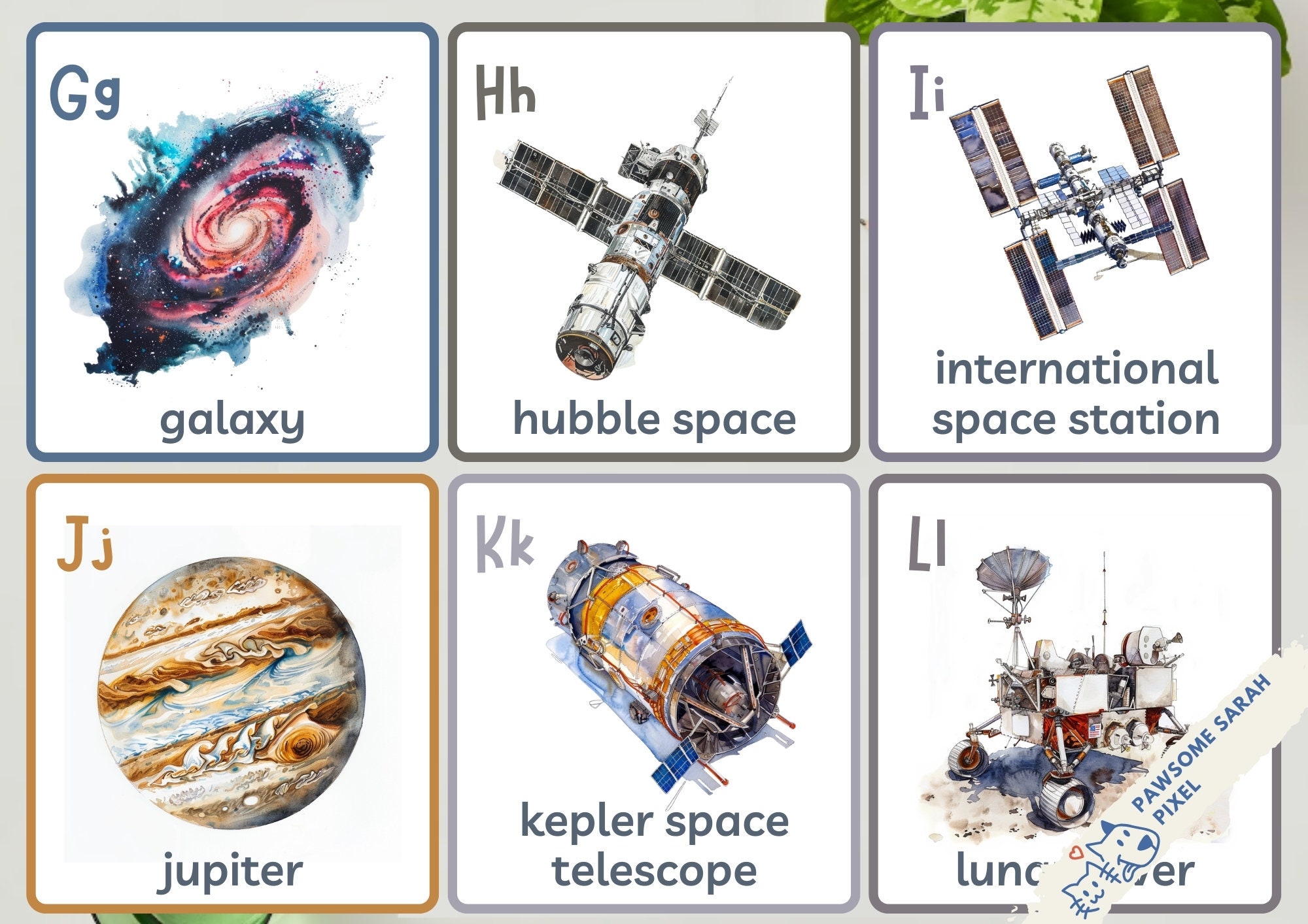 Printable Space Alphabet Flashcards, Classroom Decor, Toddlers ...