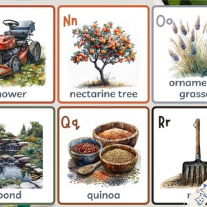 Printable Garden Alphabet Flashcards, Classroom Decor,toddlers ...