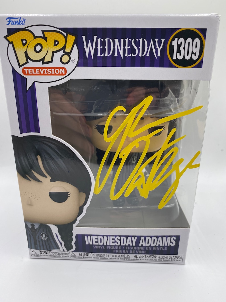 Jenna Ortega Autographed Funko Pop Wednesday Addams - Etsy UK