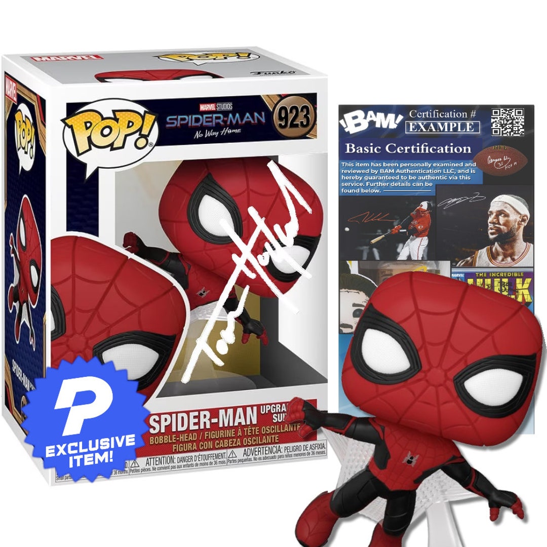 Tom Holland Autographed Funko Pop Spiderman Marvel Signatures With COA ...