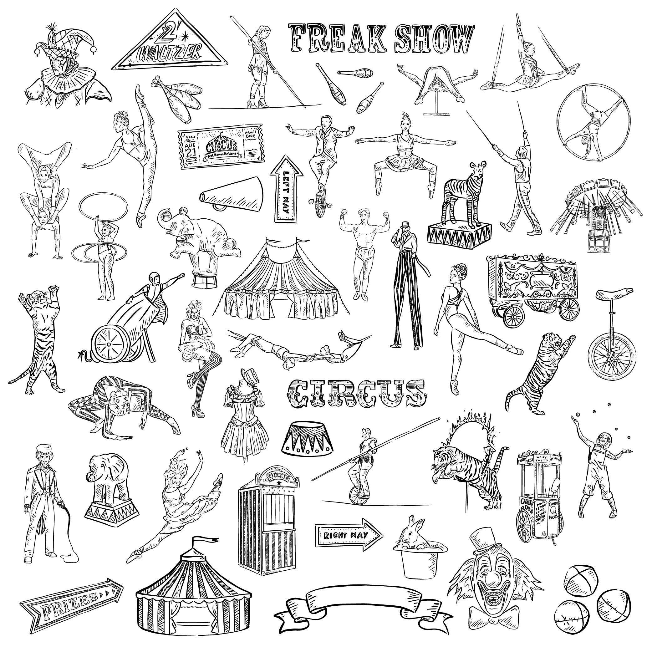 Circus Clipart, Circus Printable, Circus PNG SVG, Carnival Clip Art ...