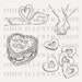 Valentines Day Illustrations, Digital Download, Line Drawn Clipart, DIY ...