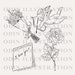 Valentines Day Illustrations, Digital Download, Line Drawn Clipart, DIY ...