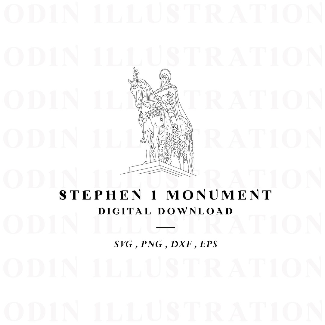 St Stephen Line Drawn Illustration, Instant Download File, Vector ...