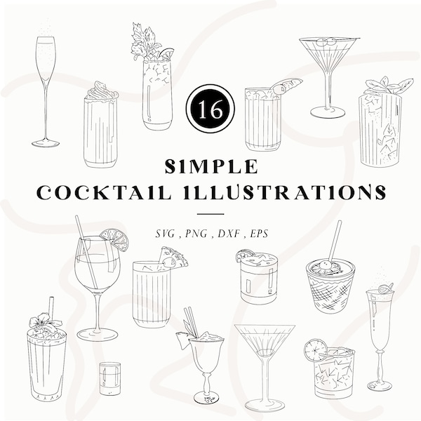 Cocktail Menu Etsy