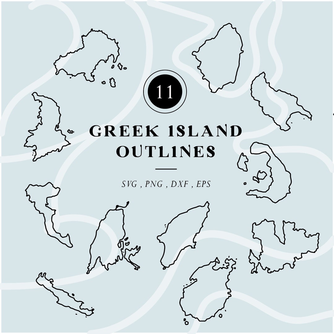 Greece Country Silhouette & Outline Shapes, Clip Art, Svg Png Dxf Eps ...