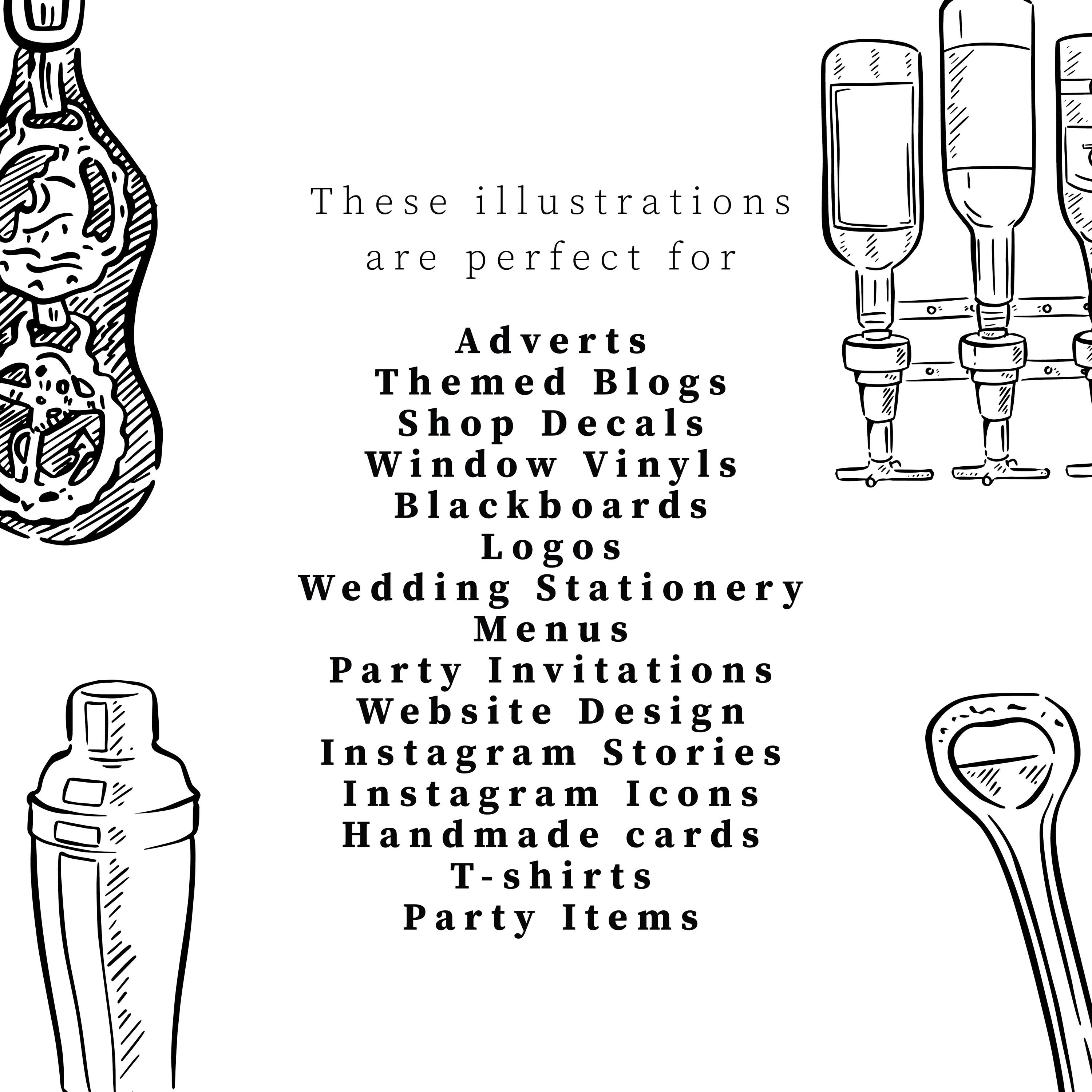 Brewery Clip Art, Pub and Bar Line Drawn Clipart, Food and Drink Png ...
