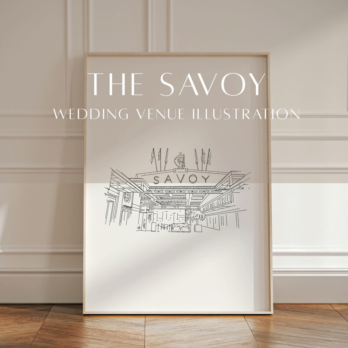 The Savoy Hotel Illustration, Instant Download Line Drawing, Vector ...