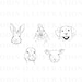 Farm Animals Digital Clip Art, Digital Illustration Downloads, 20 Png ...