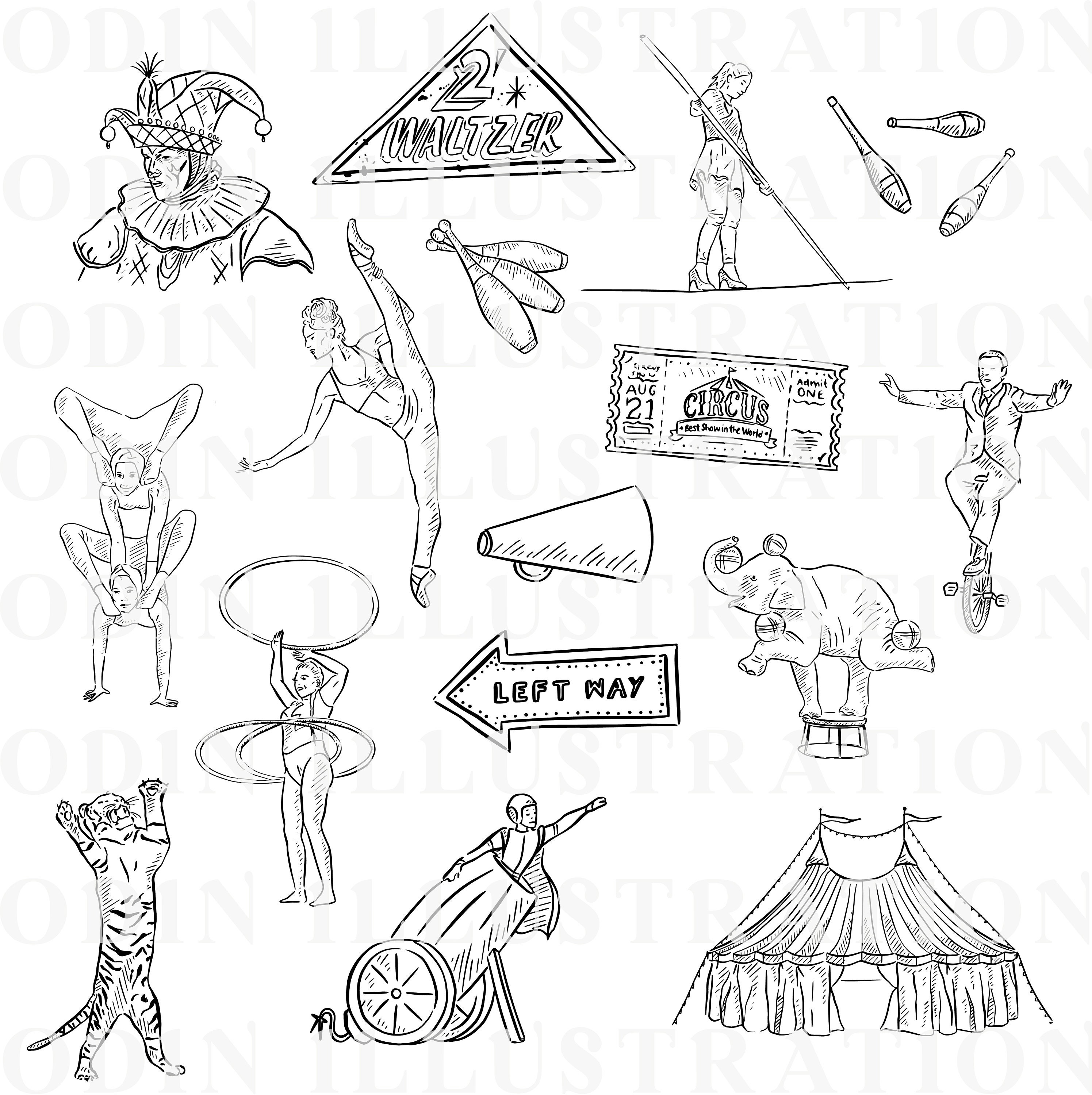 Circus Clipart, Circus Printable, Circus PNG SVG, Carnival Clip Art ...