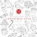 Christmas Food Line Art Clipart Bundle Christmas Clipart SVG - Etsy