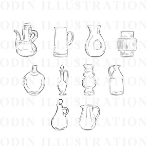 Blank Jars and Bottles Elements, 40 Png Svg Clipart Designs, Instant ...