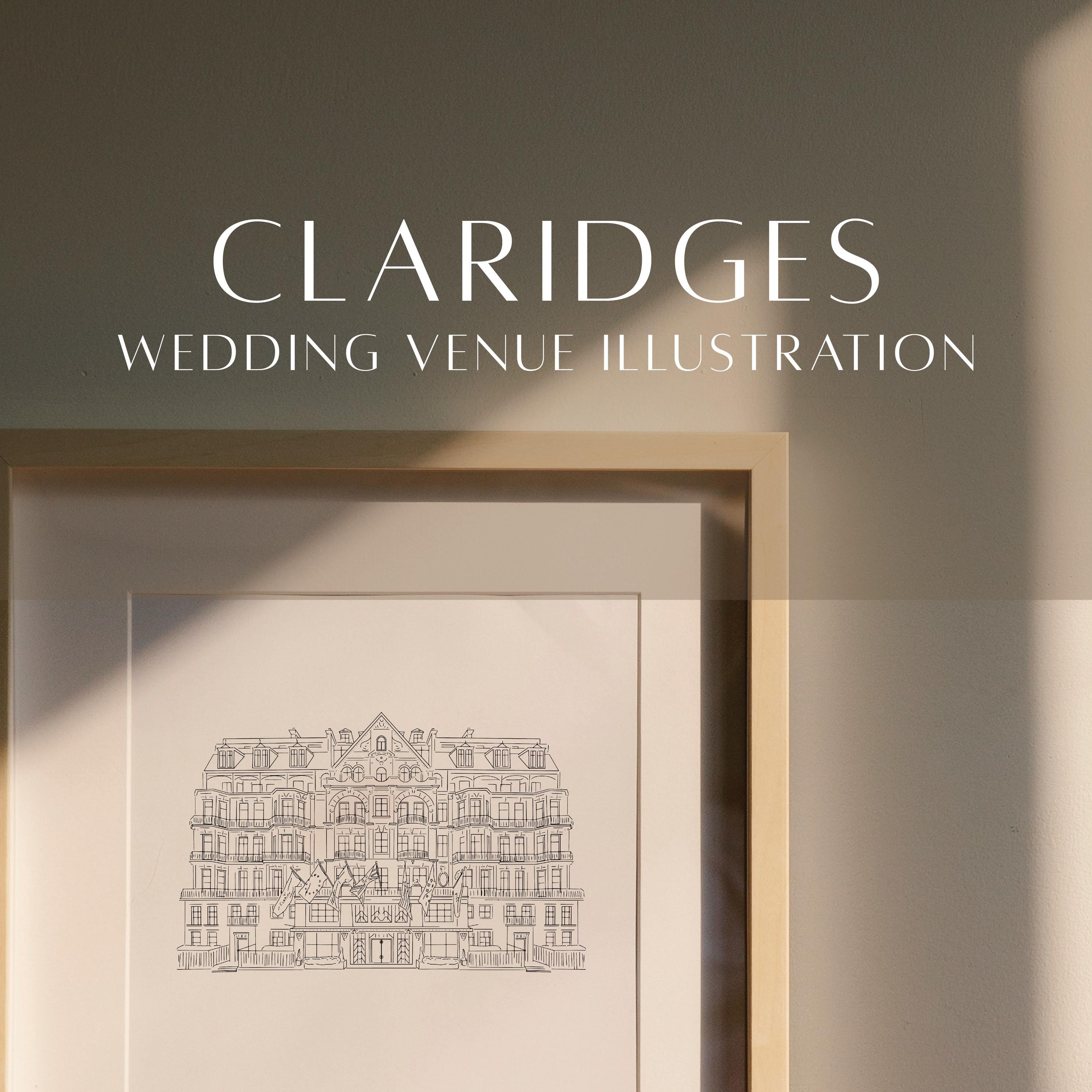 Claridge's Illustration, Instant Download Line Drawing, Vector 300dpi ...