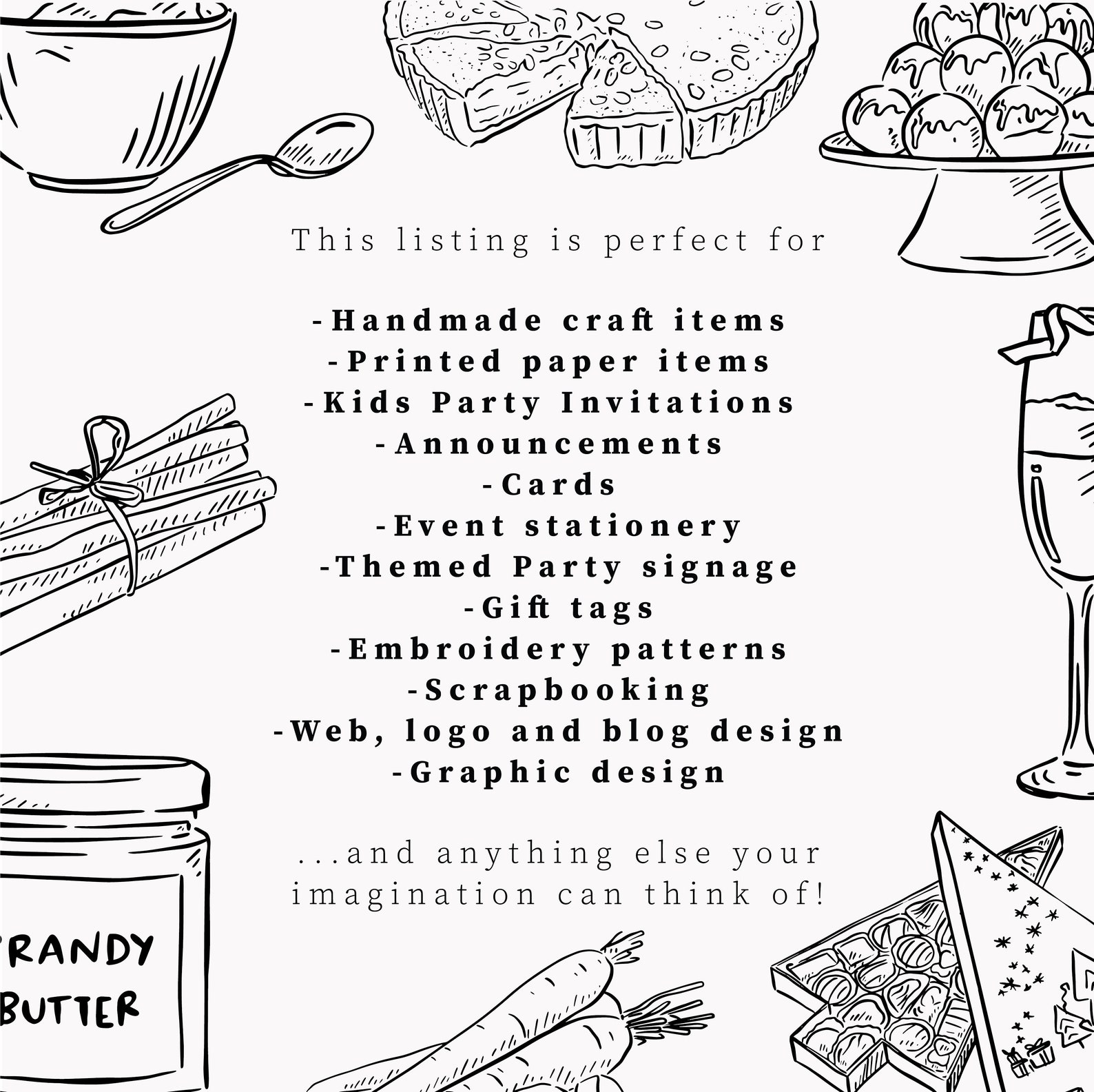 Christmas Food Line Art Clipart Bundle Christmas Clipart SVG - Etsy