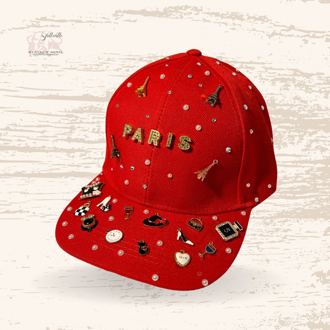 Custom paris Themed Bedazzled Hat - Etsy