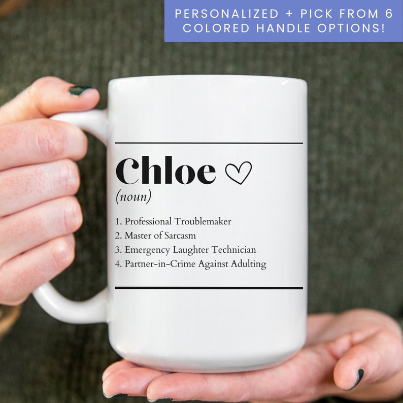 Personalized Name Definition Coffee Mug, Custom Text Mug Coworker Gift, Best Friend Christmas ...