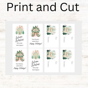 Printable Christmas Gift Tags, Printable to and From, New Home, Holiday ...