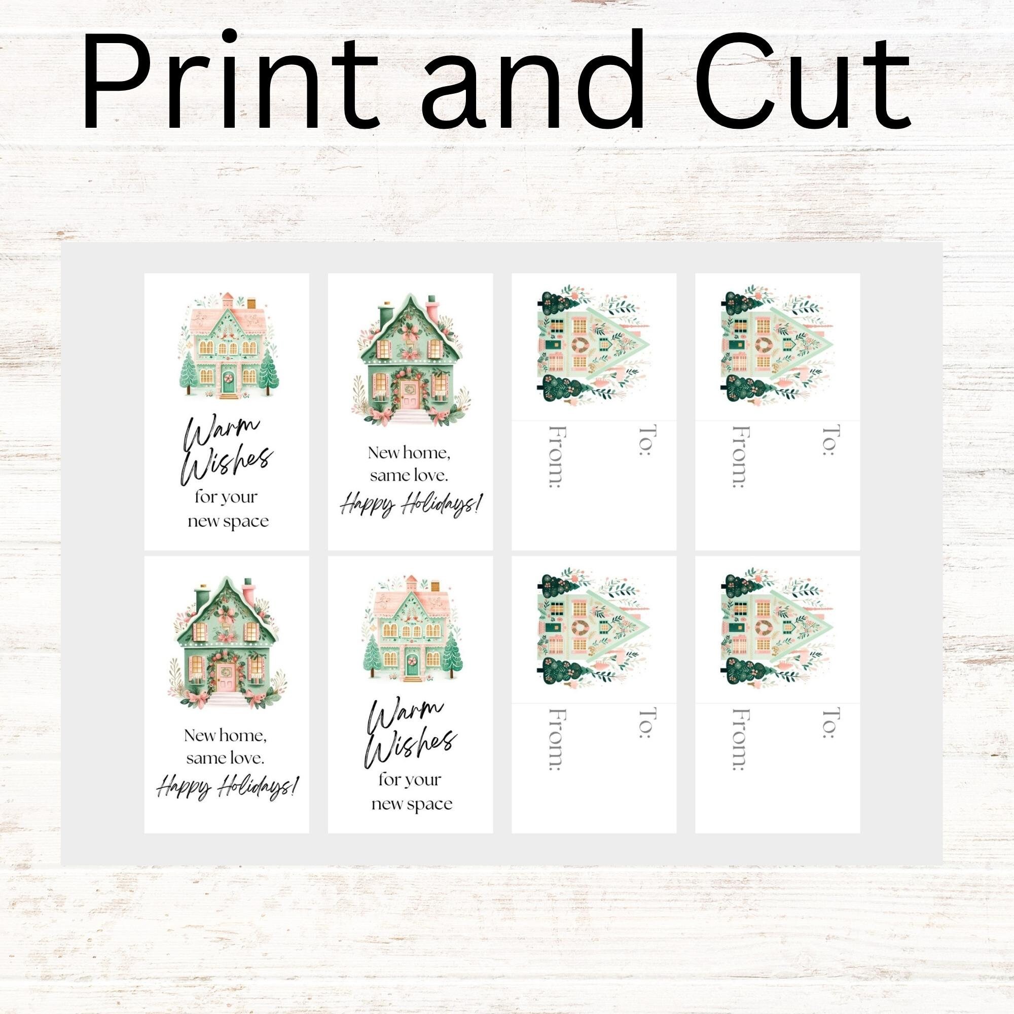 Printable Christmas Gift Tags, Printable to and From, New Home, Holiday ...