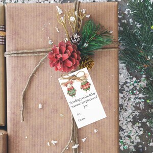 Printable Christmas Gift Tags Mice, Printable to and From, Christmas ...