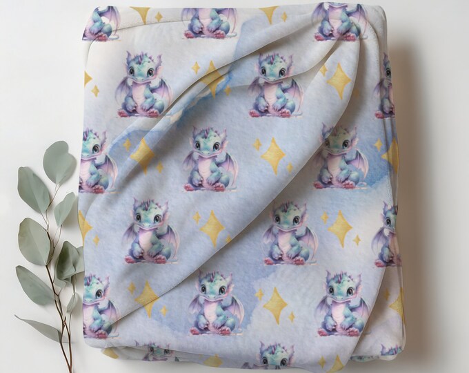 Dragon Swaddle Blanket, Dragon Personalized Baby Blanket, Baby Blanket ...