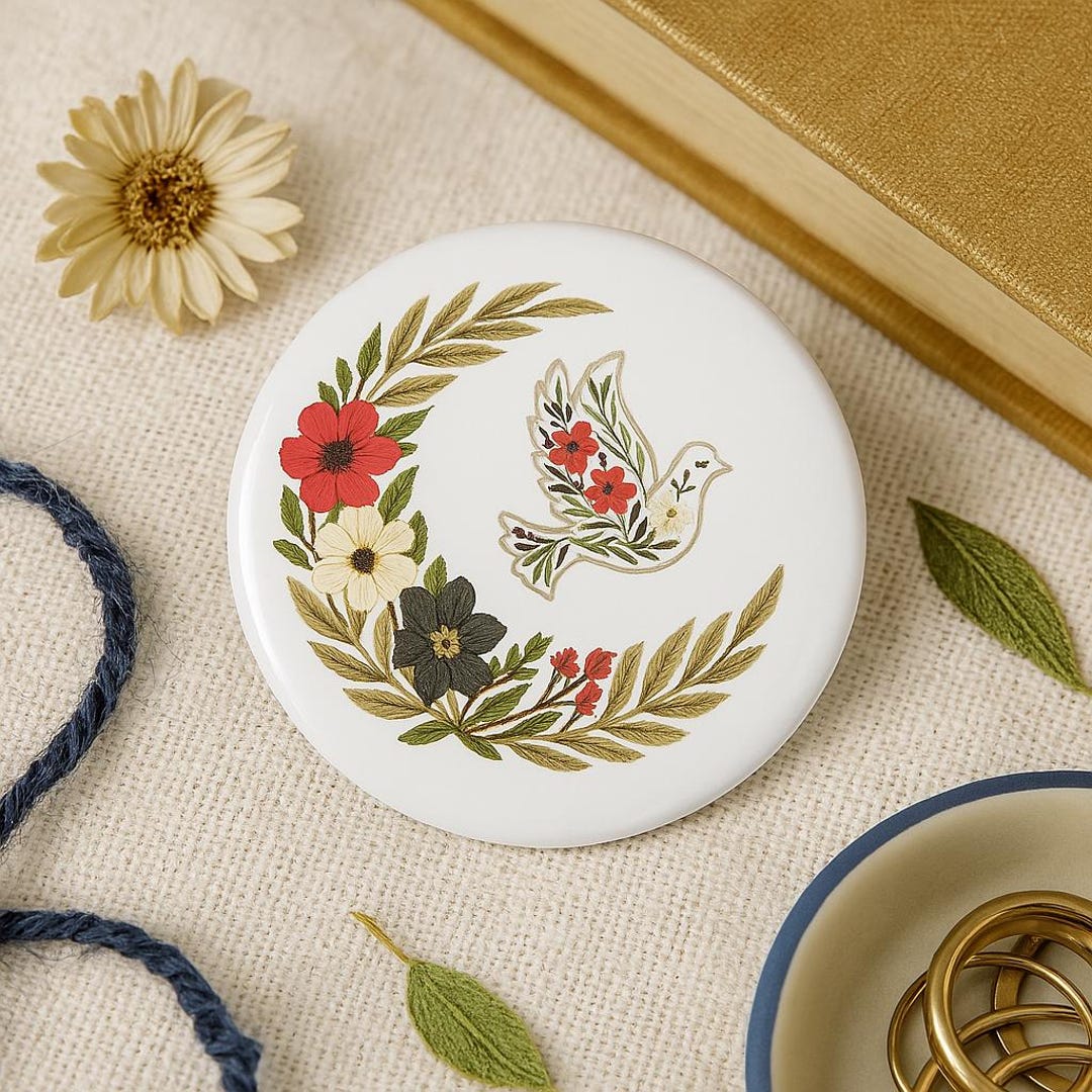 Palestine Pin Dove Button | Peace Symbol | Palestinian Accessories ...