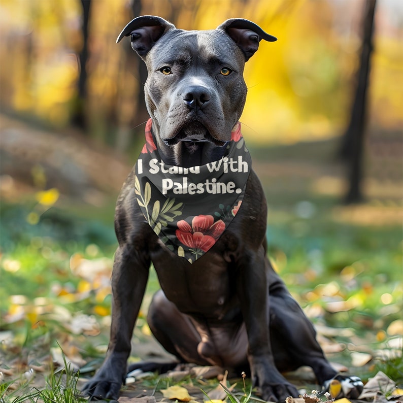 Palestine Scarf for Pets, Palestinian Flag Dog Collar, Pet Bandana ...