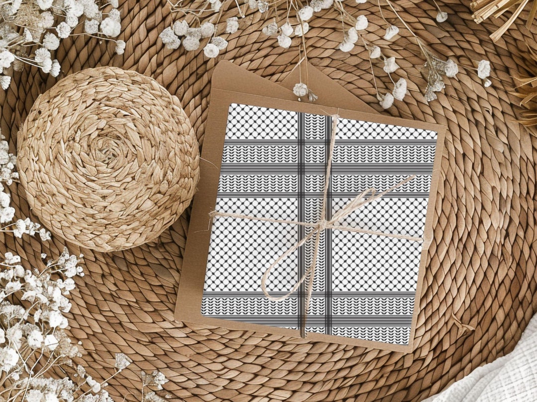 Palestine Keffiyeh Gift Wrap, This is Not A Watermelon Wrapping Paper ...