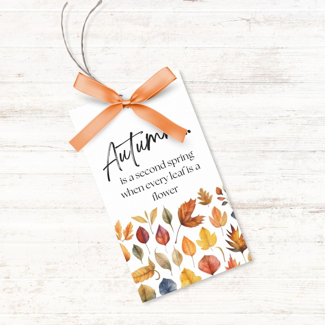 Fall Leaves Gift Tags, Printable to and From, Autumn Floral, Gratitude ...