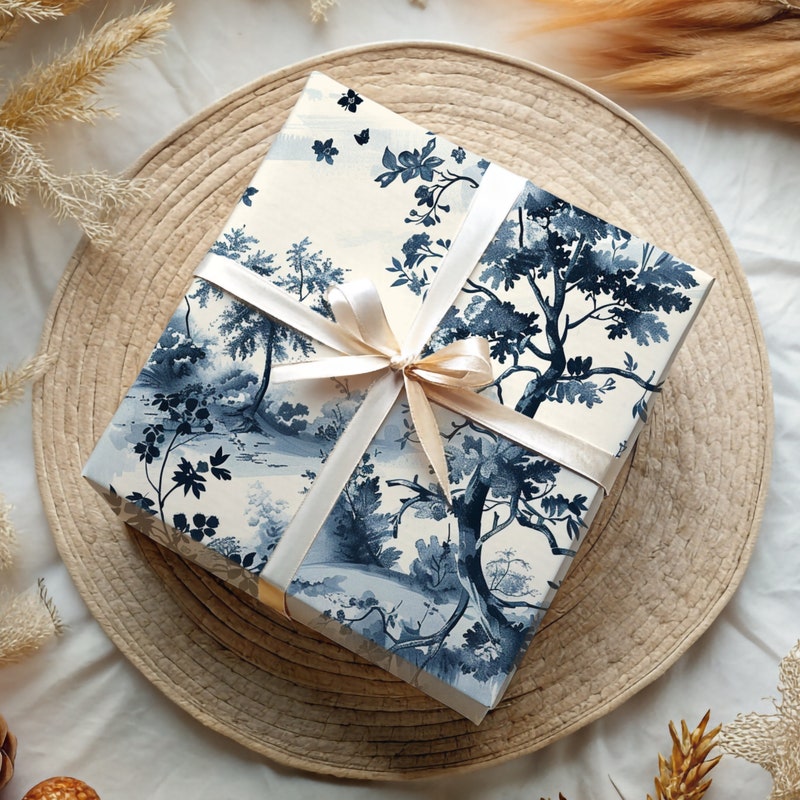 French Toile Paper - Etsy