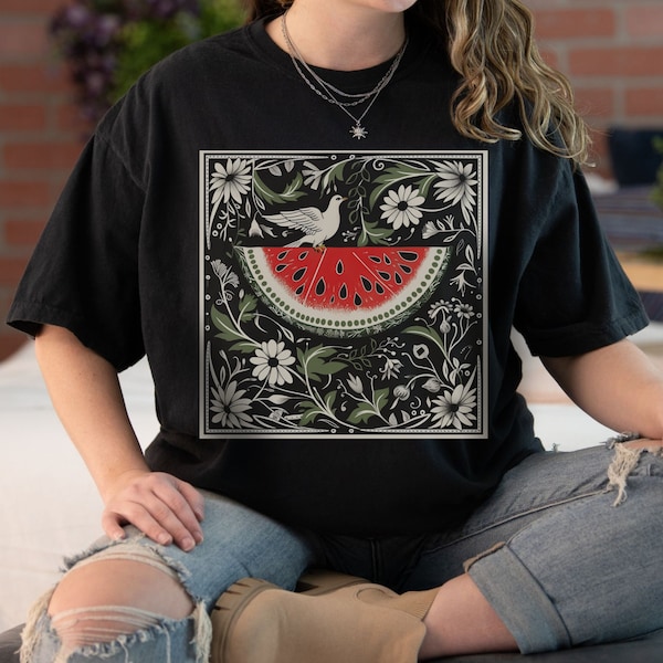 Palestine Watermelon Peace T Shirt - Etsy