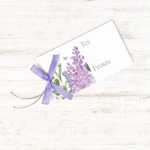 Lavender Fields Gift Tags | Baby Shower | Lavender Gift Tags | Floral ...