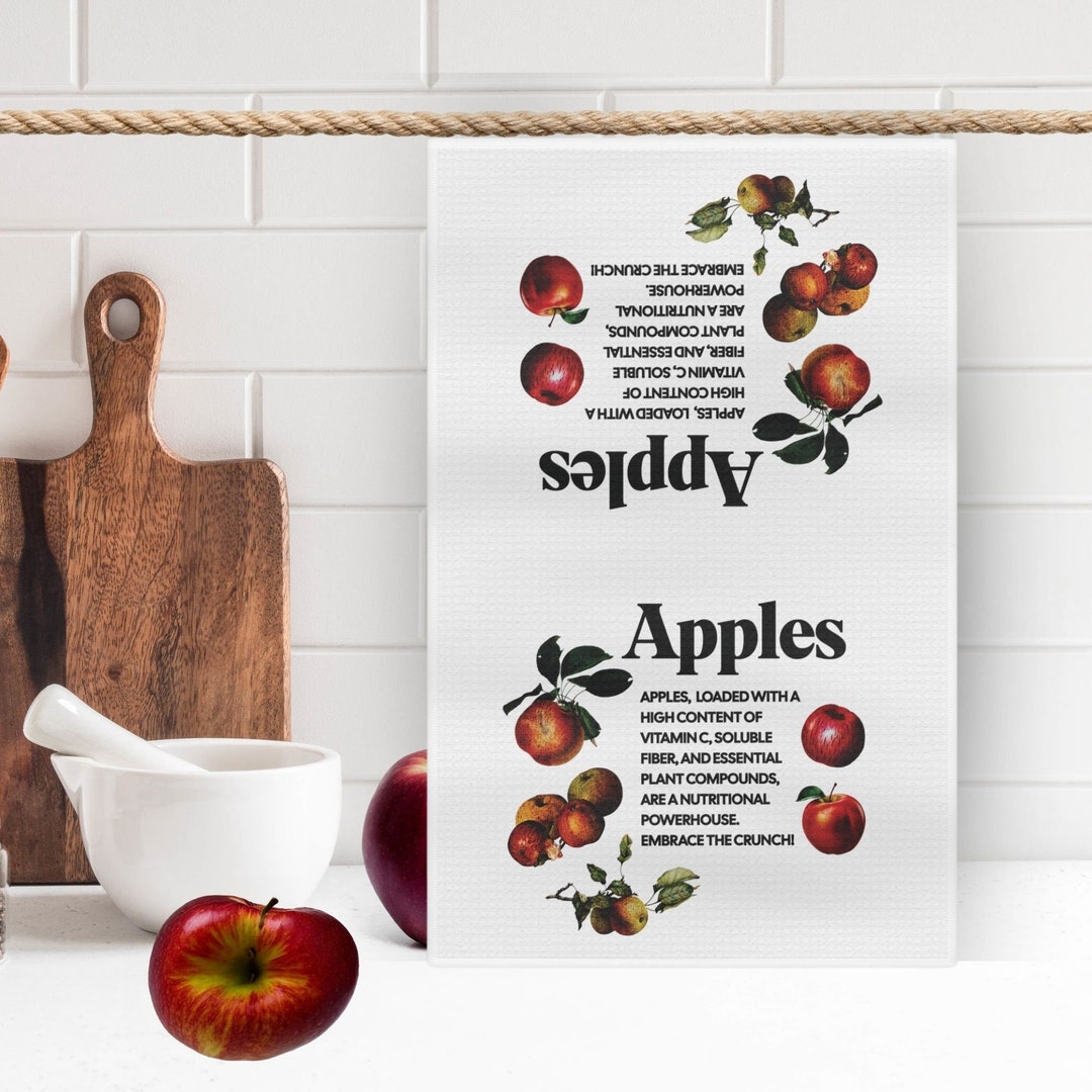 Apple Kitchen Towel, Farmhouse Decor, Teacher Gift - Etsy