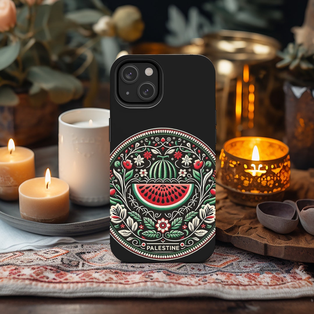 Palestine Phone Case, Traditional Tatreez Case , Palestinian Watermelon ...