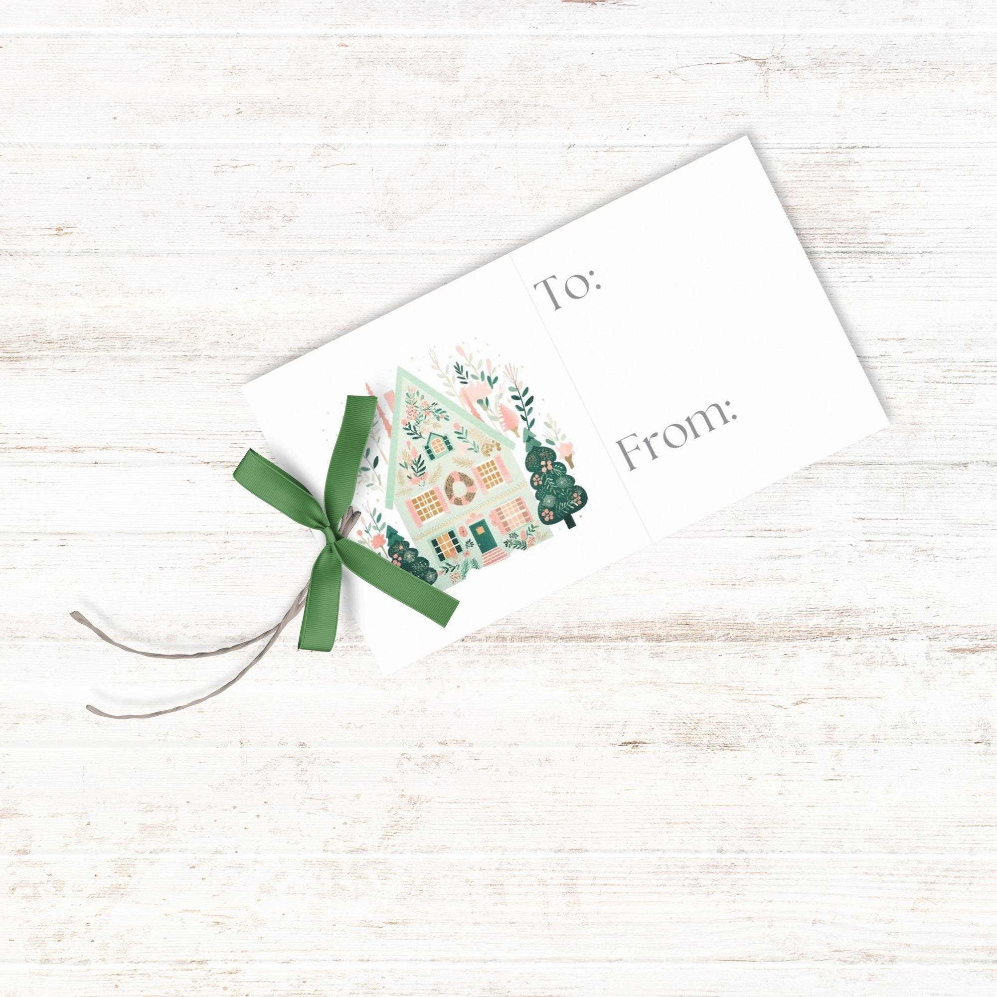 Printable Christmas Gift Tags, Printable to and From, New Home, Holiday ...