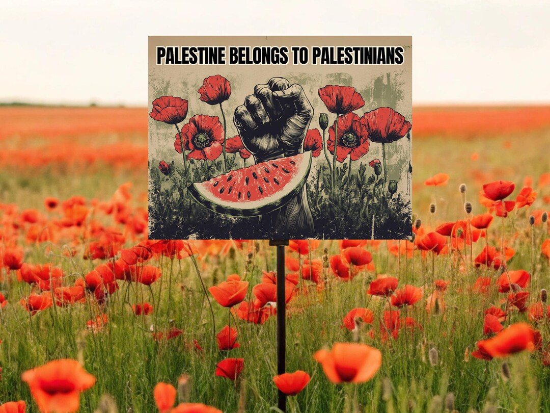 Palestine Yard Signs, Free Palestine Lawn Sign, Support Gaza Activist ...