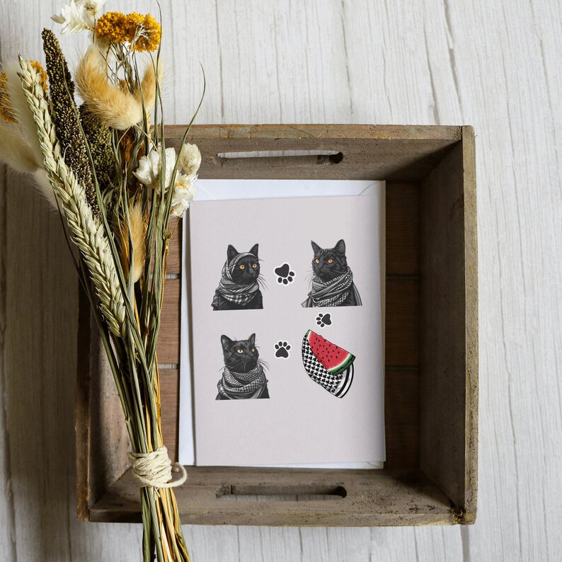 Cats for Palestine, Free Palestine Sticker, Support Palestine, Cat ...