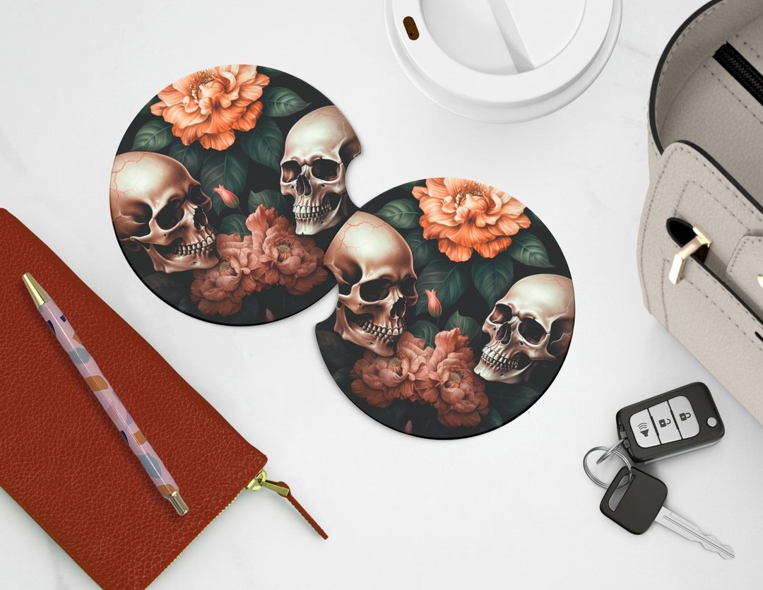 Skull Car Accessories, Sugar Skull, Pirate Coasters, Skulls Car ...