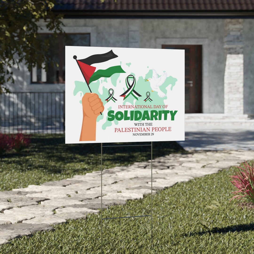 Palestine Solidarity Yard Sign | Stop the Genocide | Lawn Sign ...