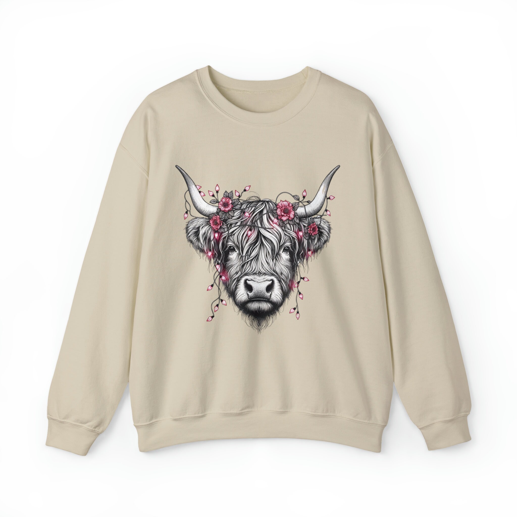 Scottish Highland Cow Sweatshirt, Valentines Day, Gift for Her, Gift ...