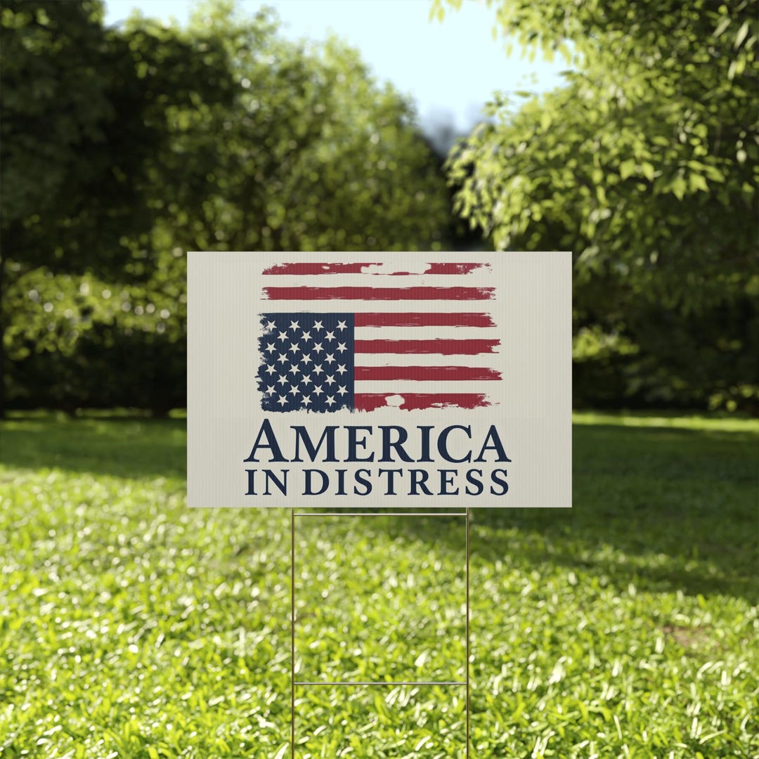 Upside Down Flag, Resist Fascism Yard Sign, Anti Trump Political ...