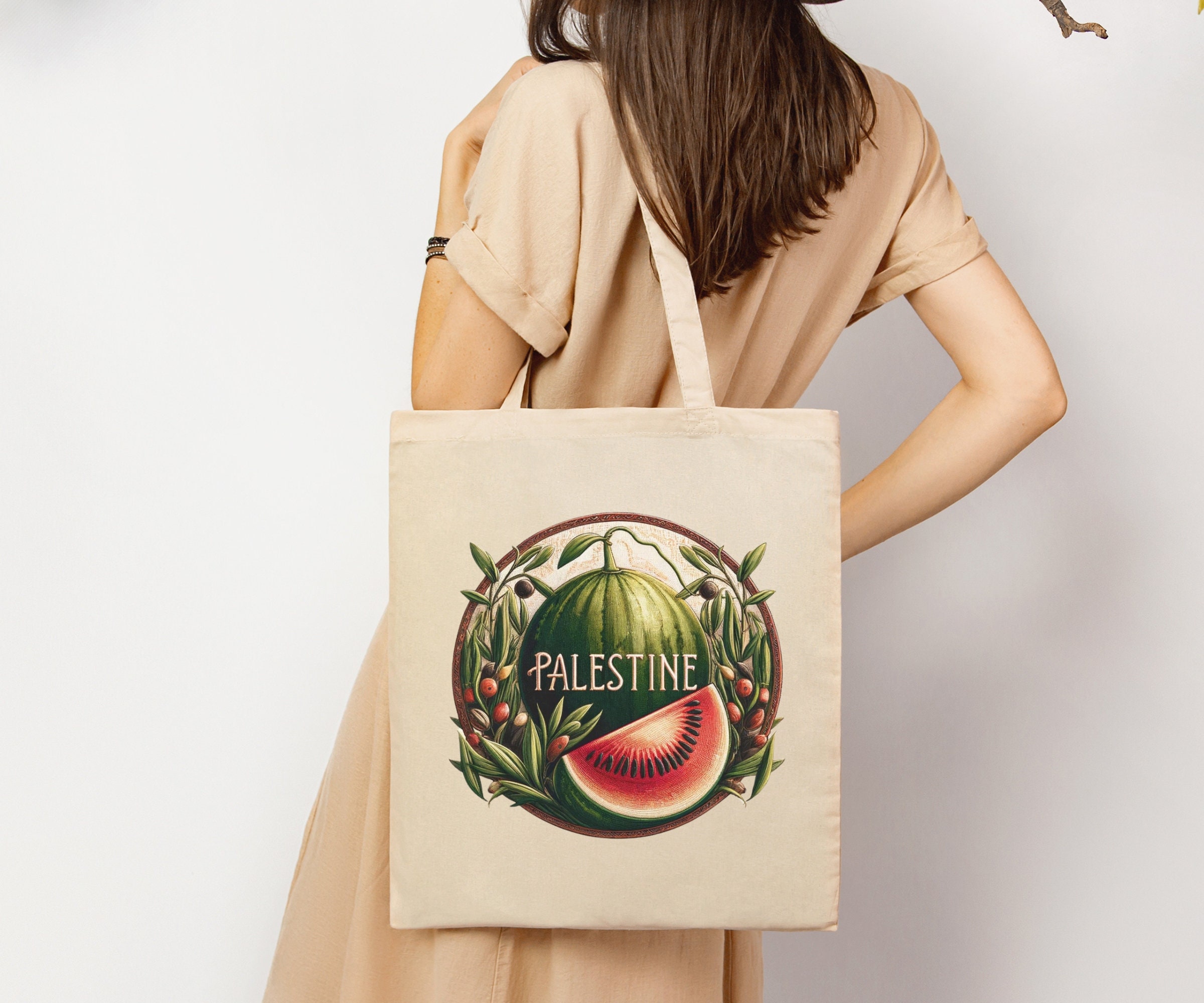Palestine Tote Bag Arabic Calligraphy Free Gaza Gift for Her Muslim ...