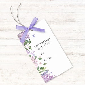 Lavender Fields Gift Tags | Baby Shower | Lavender Gift Tags | Floral ...